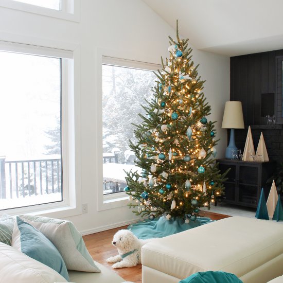 Aqua Christmas Tree DIY Ornaments – Treasured Valley